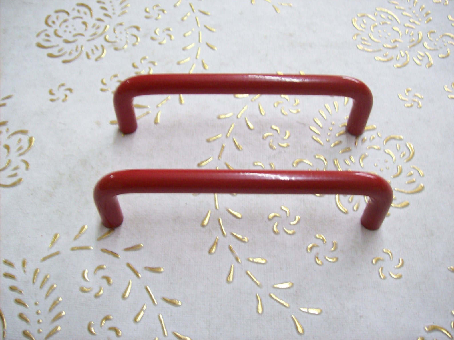 Italy Brass Handles in High Quality. Polished Red Handles. | Etsy