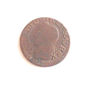 Antique French Coin. Reign of Louis XIII of France, in 1643, Double ...