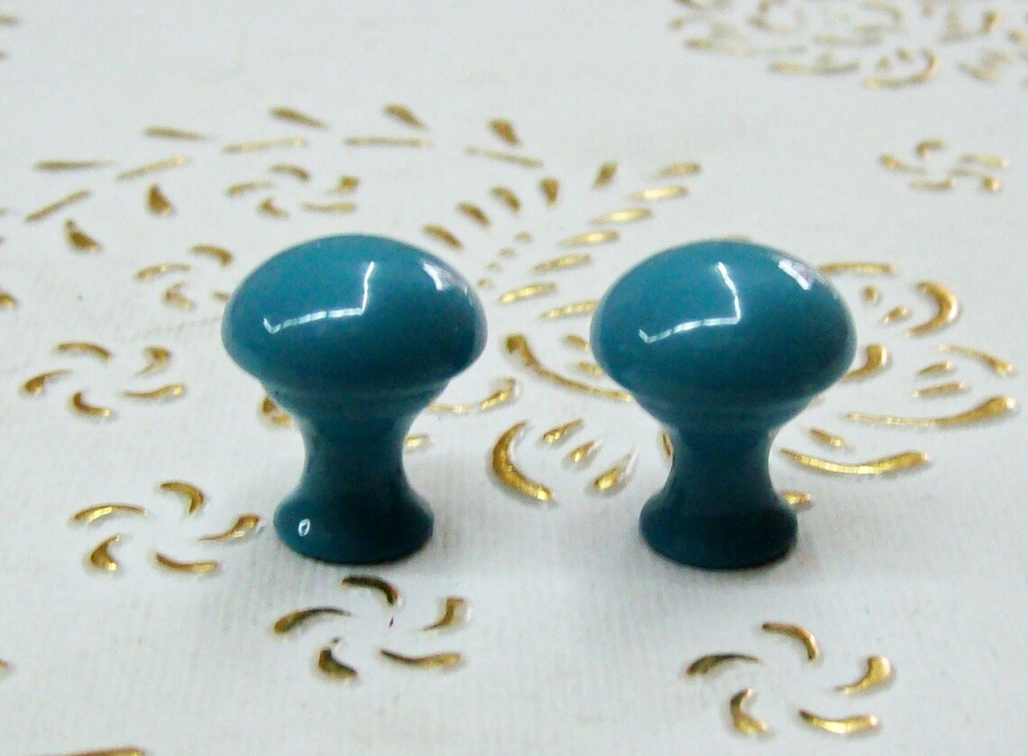 Italy Brass Knobs in High Quality. Brass Knob Tourquoise Bleu | Etsy