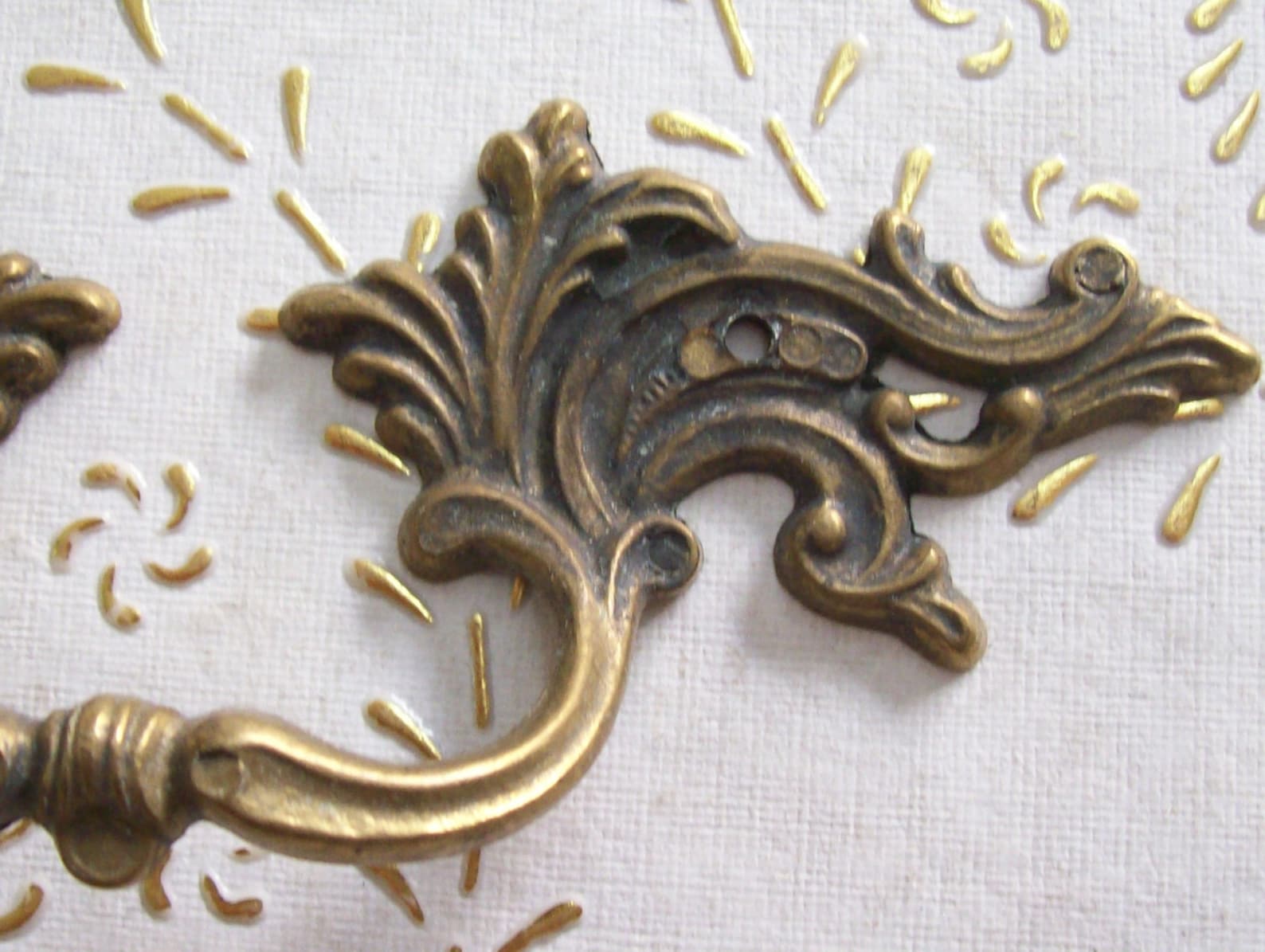 Vintage Italy ancient handle antique brass furniture in high | Etsy