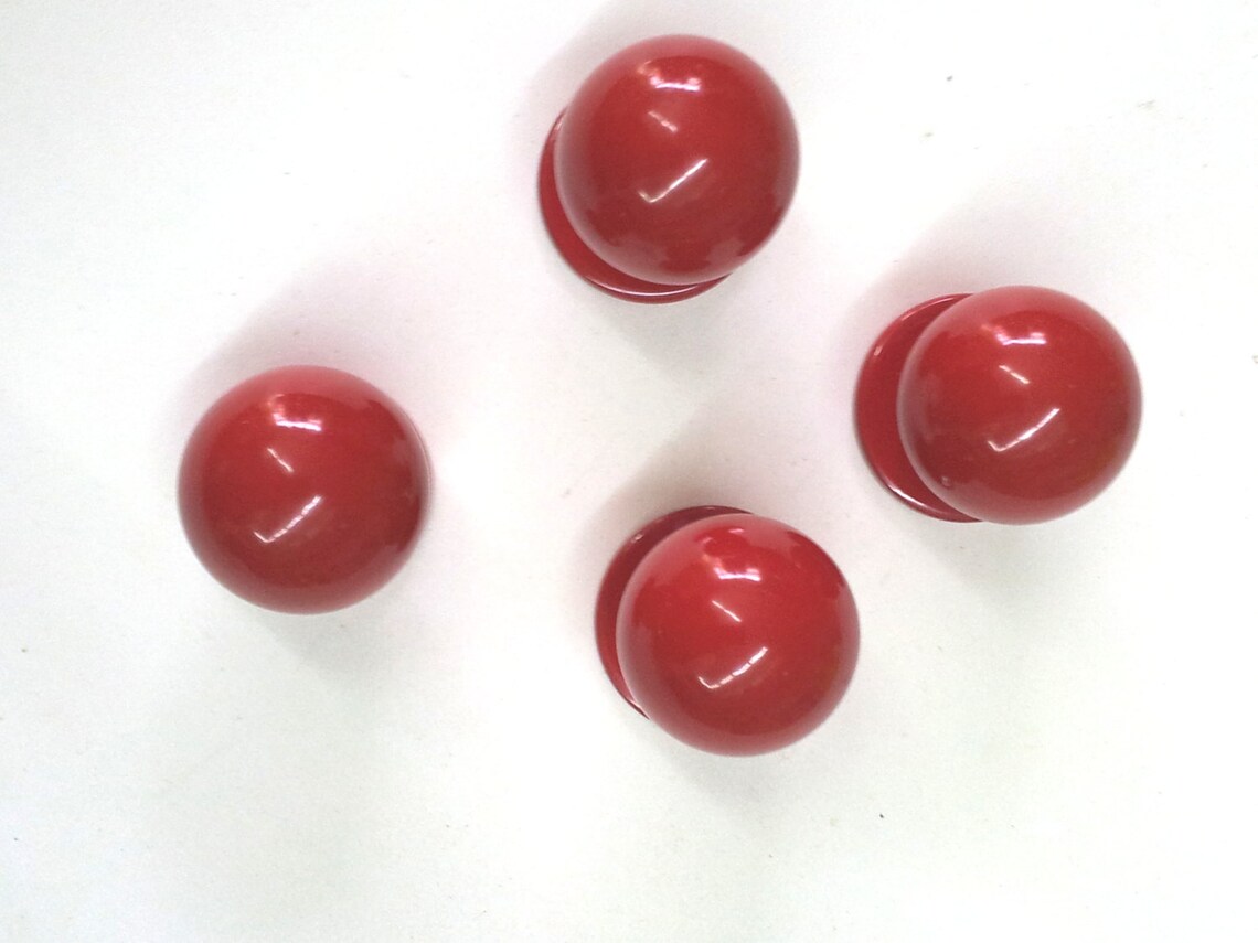 Italy Brass Knobs in High Quality. Brass Red Drawer Pull. Turned Red ...