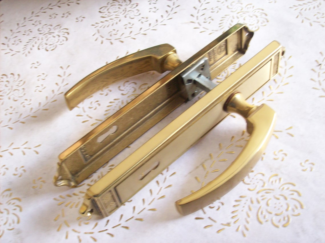 Italy handle in Antique brass satin bronze. long plate frame | Etsy