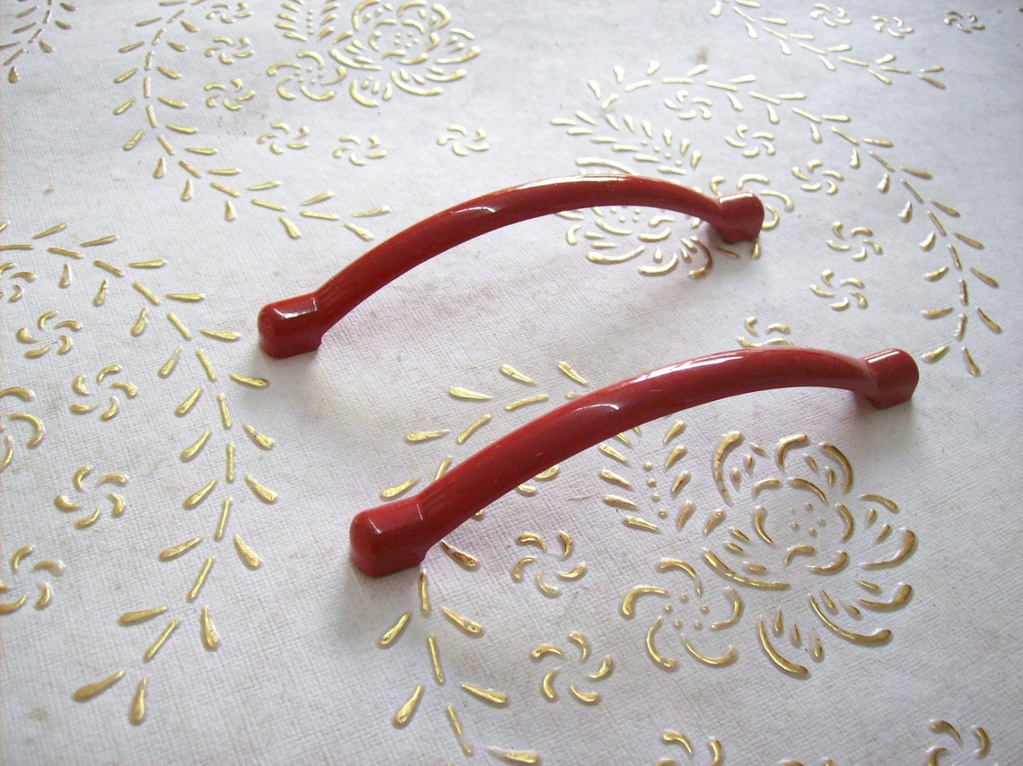Italy Brass Handles in High Quality. Polished Red Handles. Iron Red ...