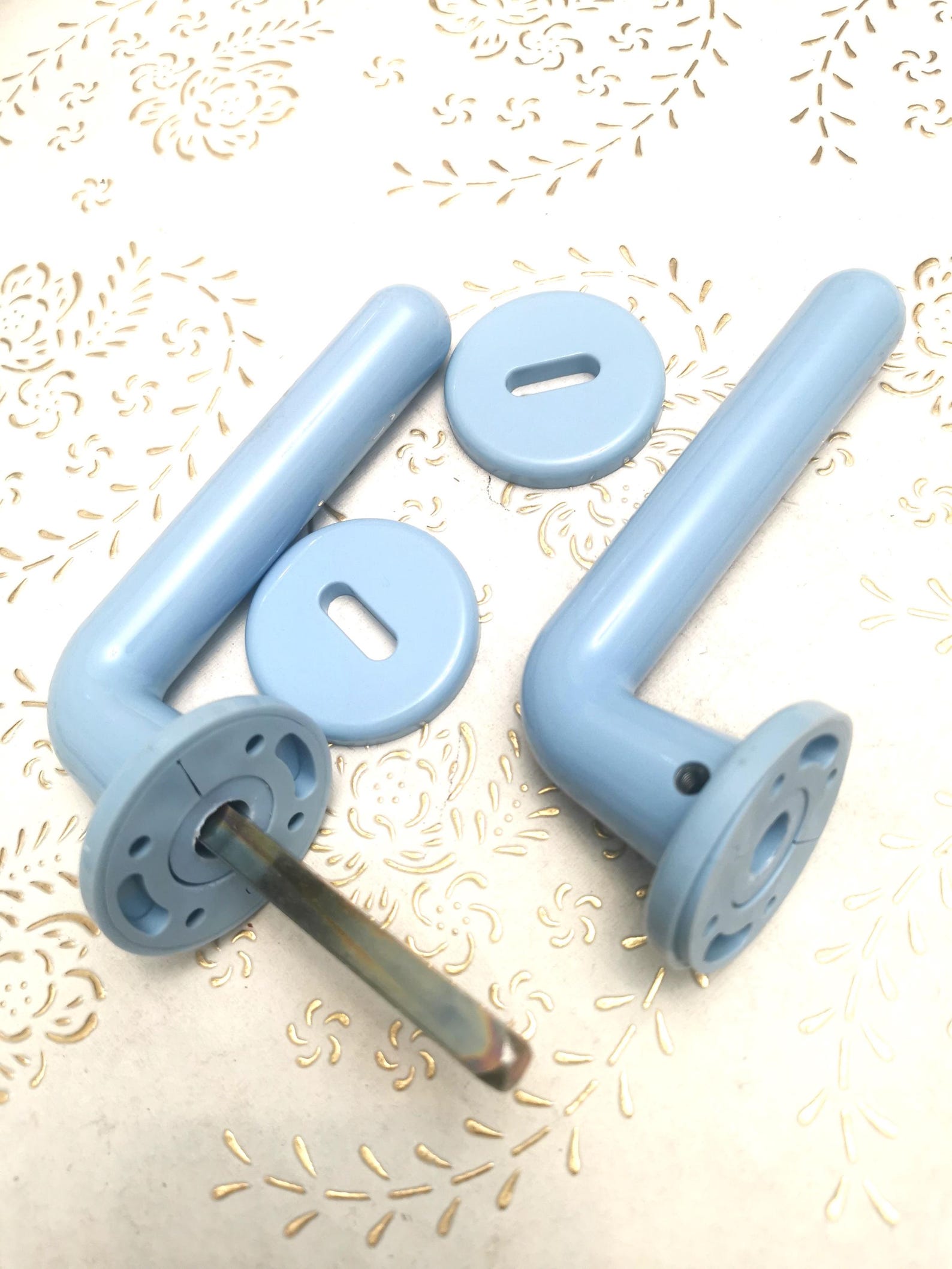 Vintage Italy Light Blue Handle of Very High Quality. Light Blue ...