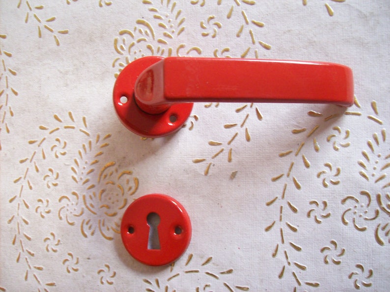 Vintage Italy Red Handle of Very High Quality. Red Handles. - Etsy