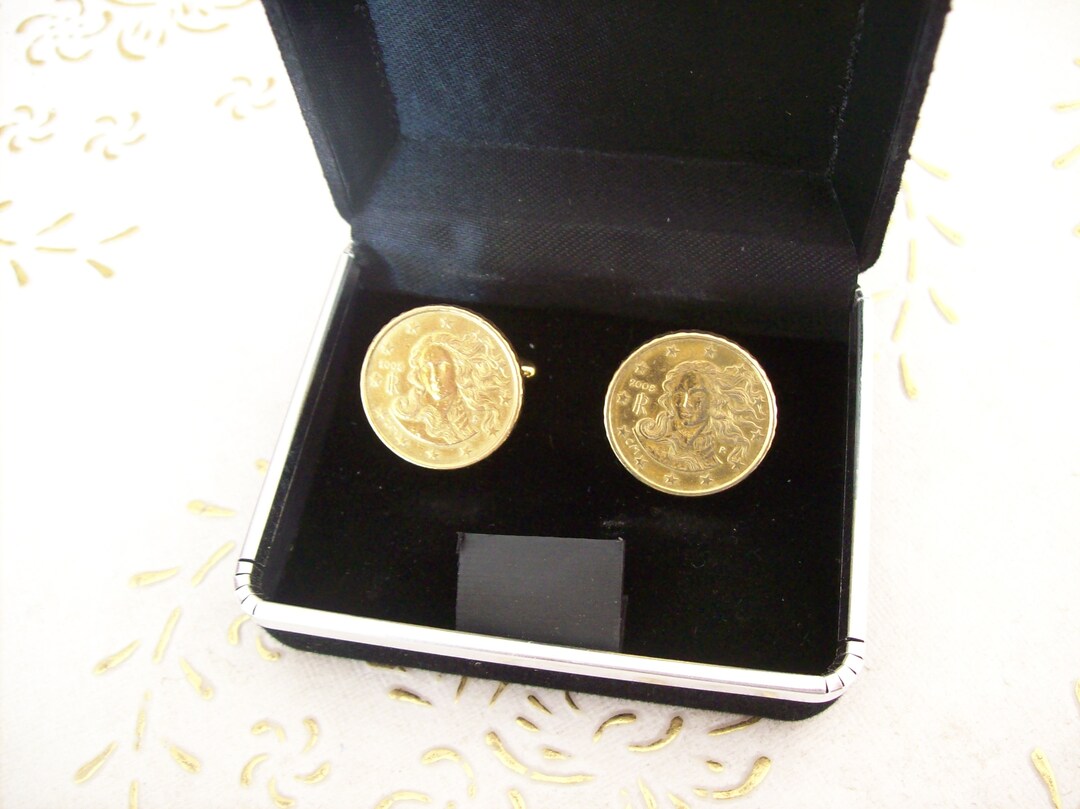 Italia 2008 "VENUS" Coin Cufflinks 2 Genuine 10 Eurocent." La nascita ...