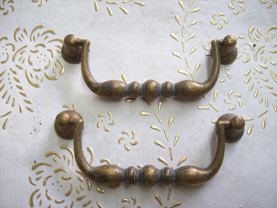 Vintage Italy Ancient Handle Antique Brass Furniture in High | Etsy