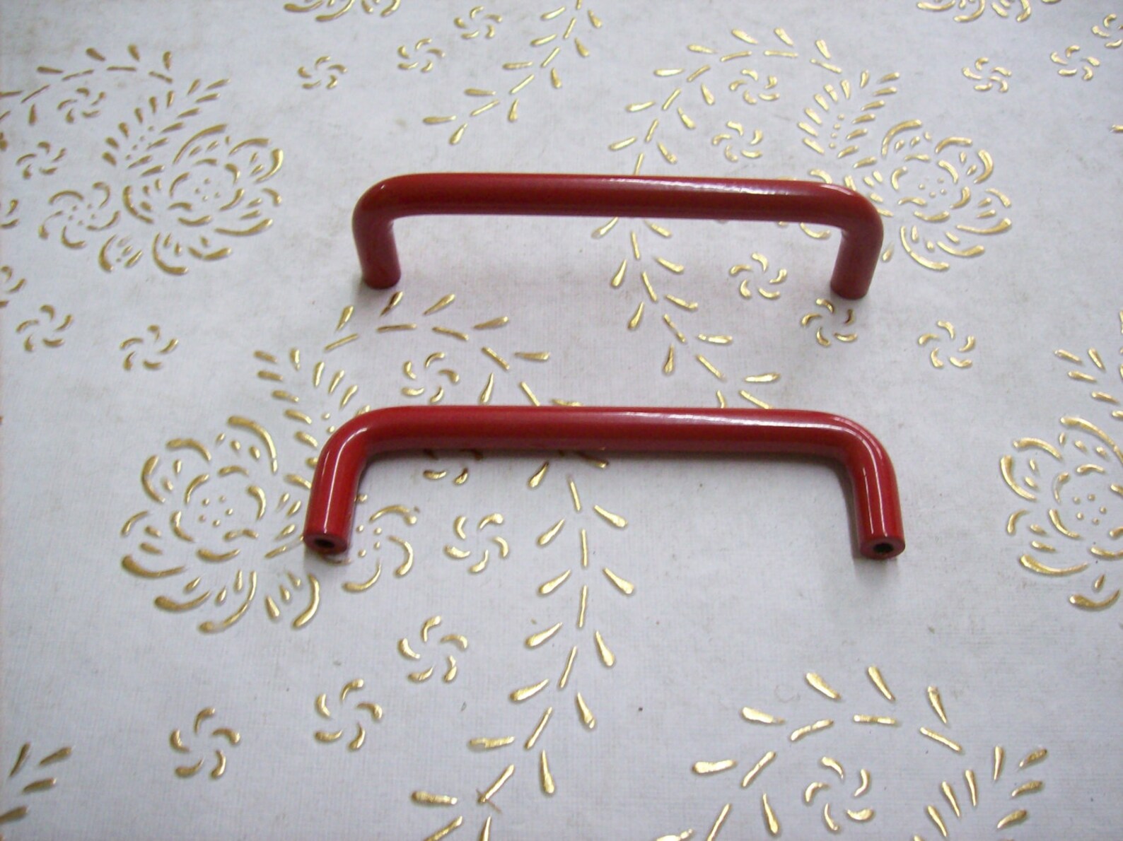 Italy Brass Handles in High Quality. Polished Red Handles. | Etsy