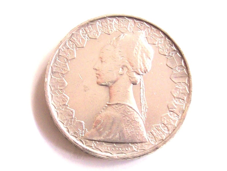 Vintage Italy 1964. Lire 500 Silver Coin. Repubblica Italiana CARAVELLE ...