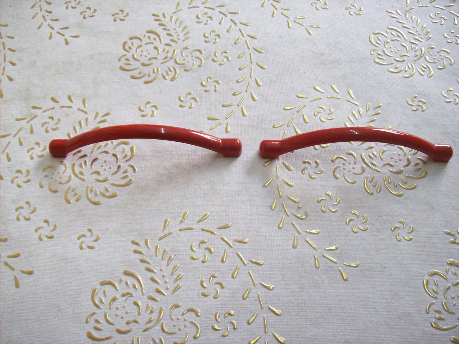 Italy Brass Handles in High Quality. Polished Red Handles. - Etsy
