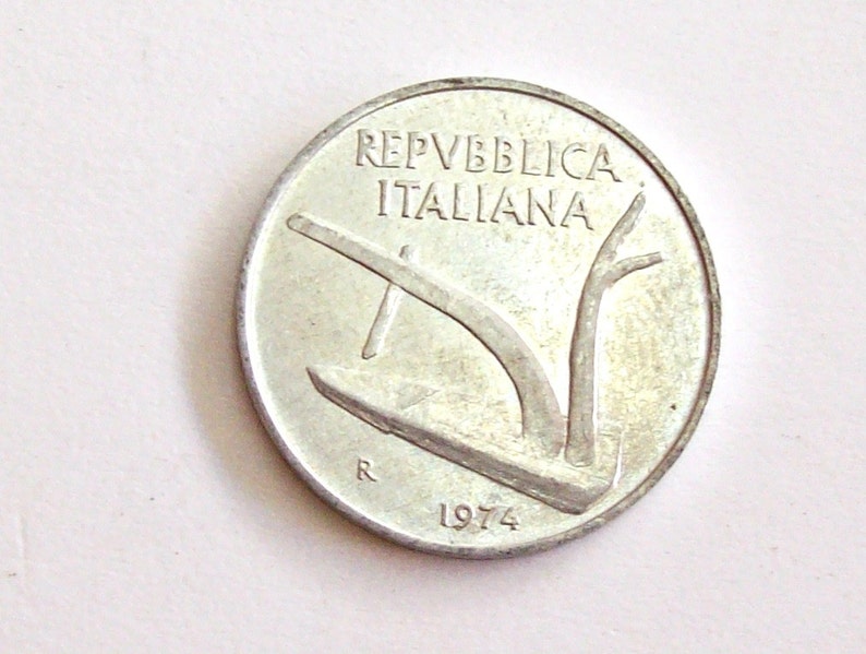 Vintage Italy 1974. Lire 10 Aluminum Coin. Italian Repubblic. - Etsy