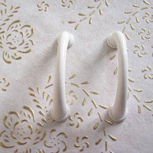 Italy Brass Handles in High Quality. Polished White Handles. White ...