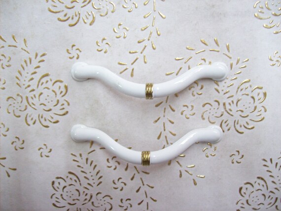 Italy Brass Handles in High Quality. Polished White and Gold | Etsy