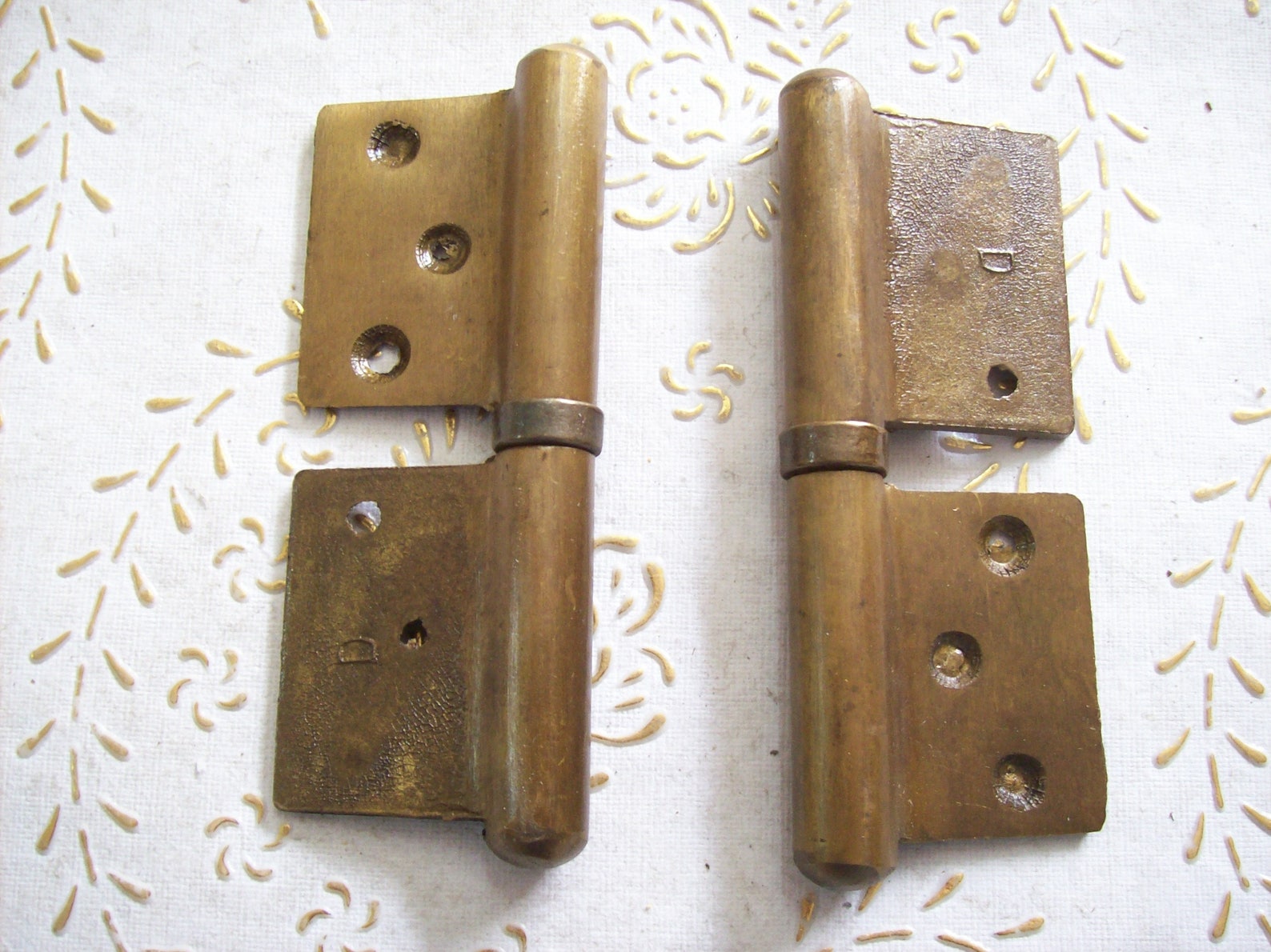 Italy Vintage Hinges Brushed Brass for Interior Doors of | Etsy