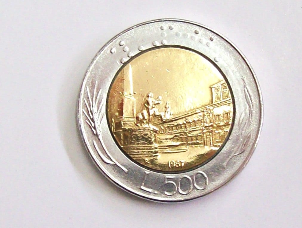 Vintage Italy 500 Lire 1987 Coin. Quirinale. Presidential Palace ...