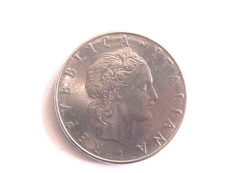Vintage Italy 1977. Lire 50 Coin. Repubblica Italiana and Volcano.art ...