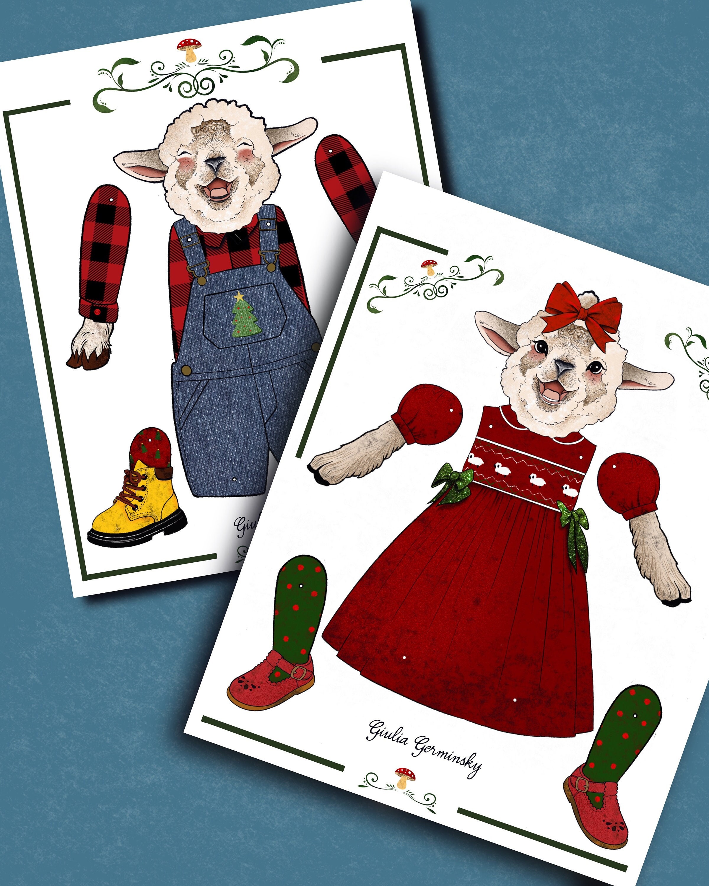 Articulated Printable Paper Sheep, Digital Download, Paper Dolls ...