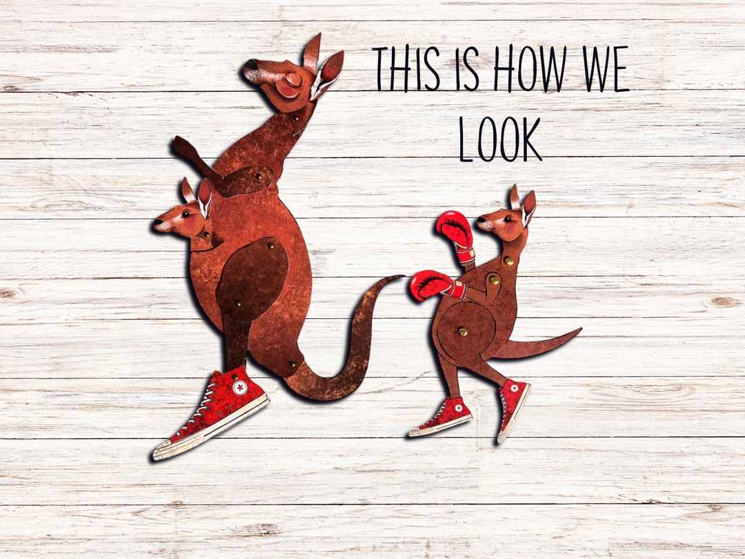 Articulated Paper Kangaroo Puppet, Printable DIY Paper Doll (PDF & JPG ...