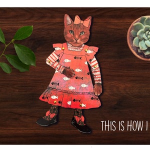Articulated Printable Paper Cats, Digital Download, Hand Drawn Paper ...