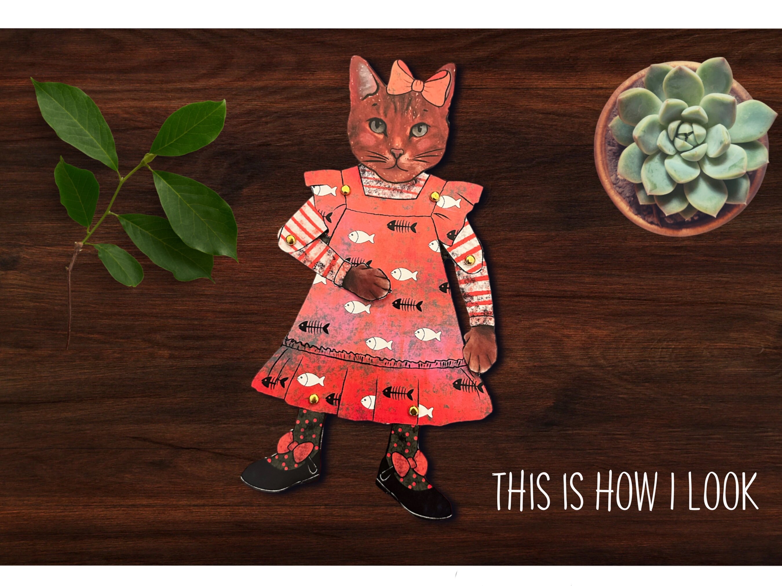 Articulated Printable Paper Cats, Digital Download, Hand Drawn Paper ...