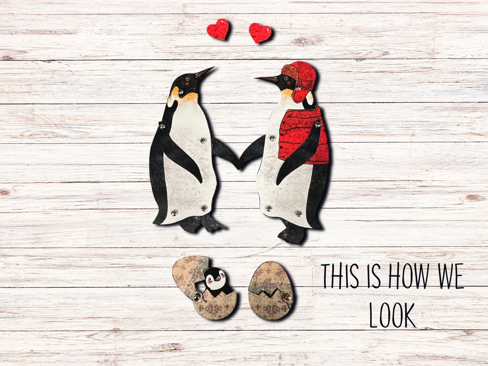 Articulated Paper Penguin Dolls, Printable DIY Craft (digital Download ...
