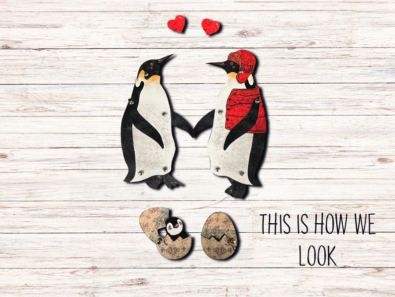 Articulated Printable Paper Penguins, Digital Download, Paper Dolls ...