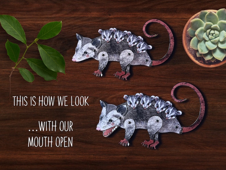 Articulated Printable Paper Opossums, Digital Download, Paper Dolls ...