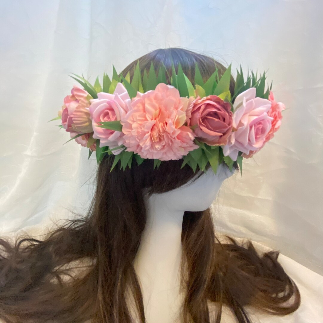 Baby Pink Flowers Haku Lei Flower Crown - Etsy