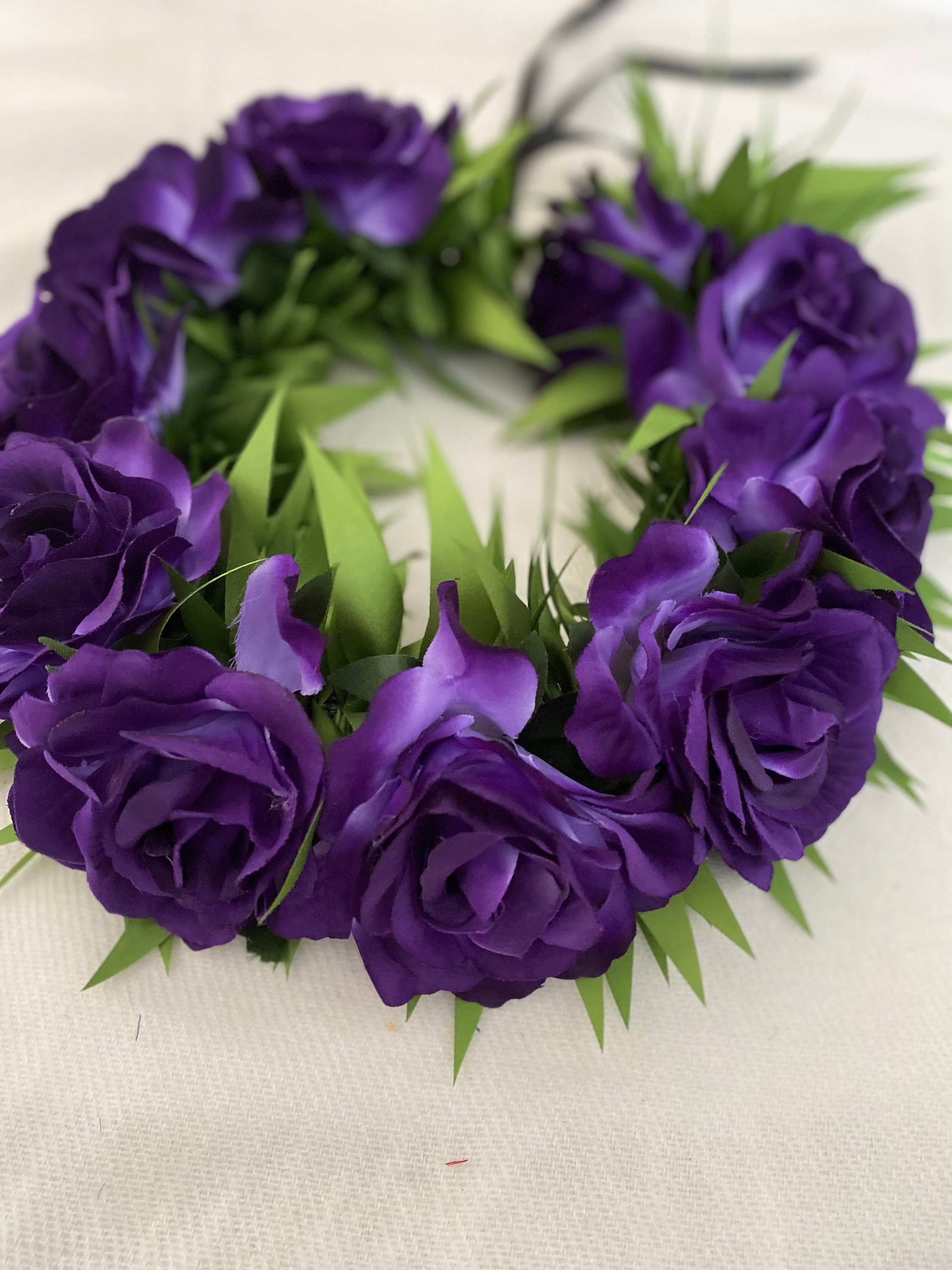 Large Rose haku lei poo | Etsy