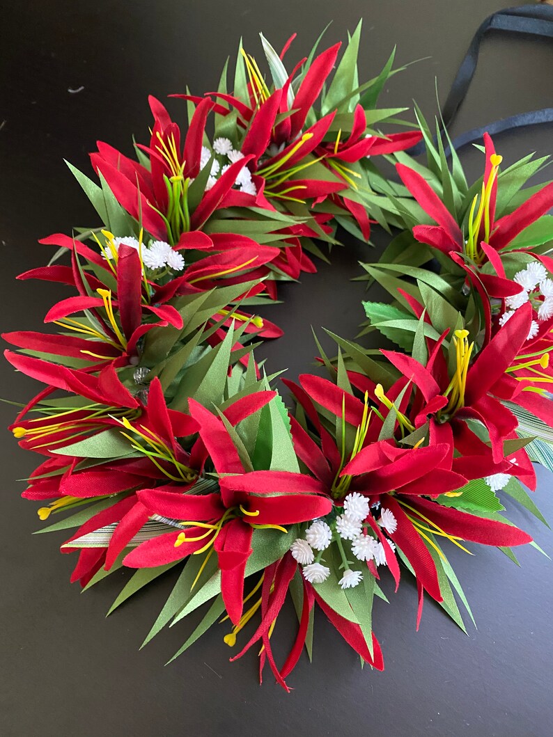 Red Spider Lily Haku Lei Poo - Etsy Red Spider Lily Haku Lei Poo - Etsy
