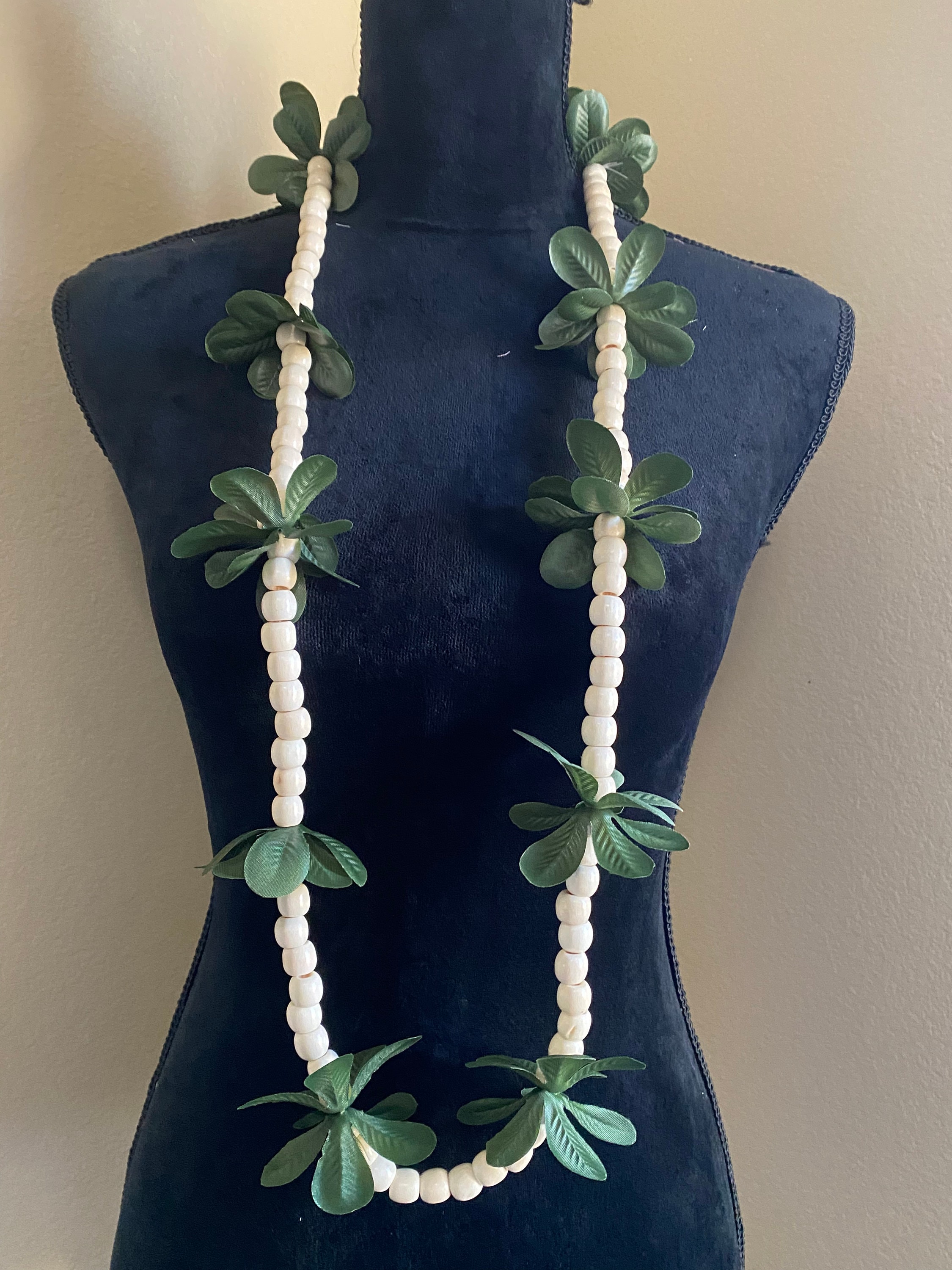 Wood Bead Leaf Lei - Etsy