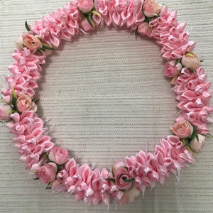 Hawaiian Pink Rose Lei | Etsy