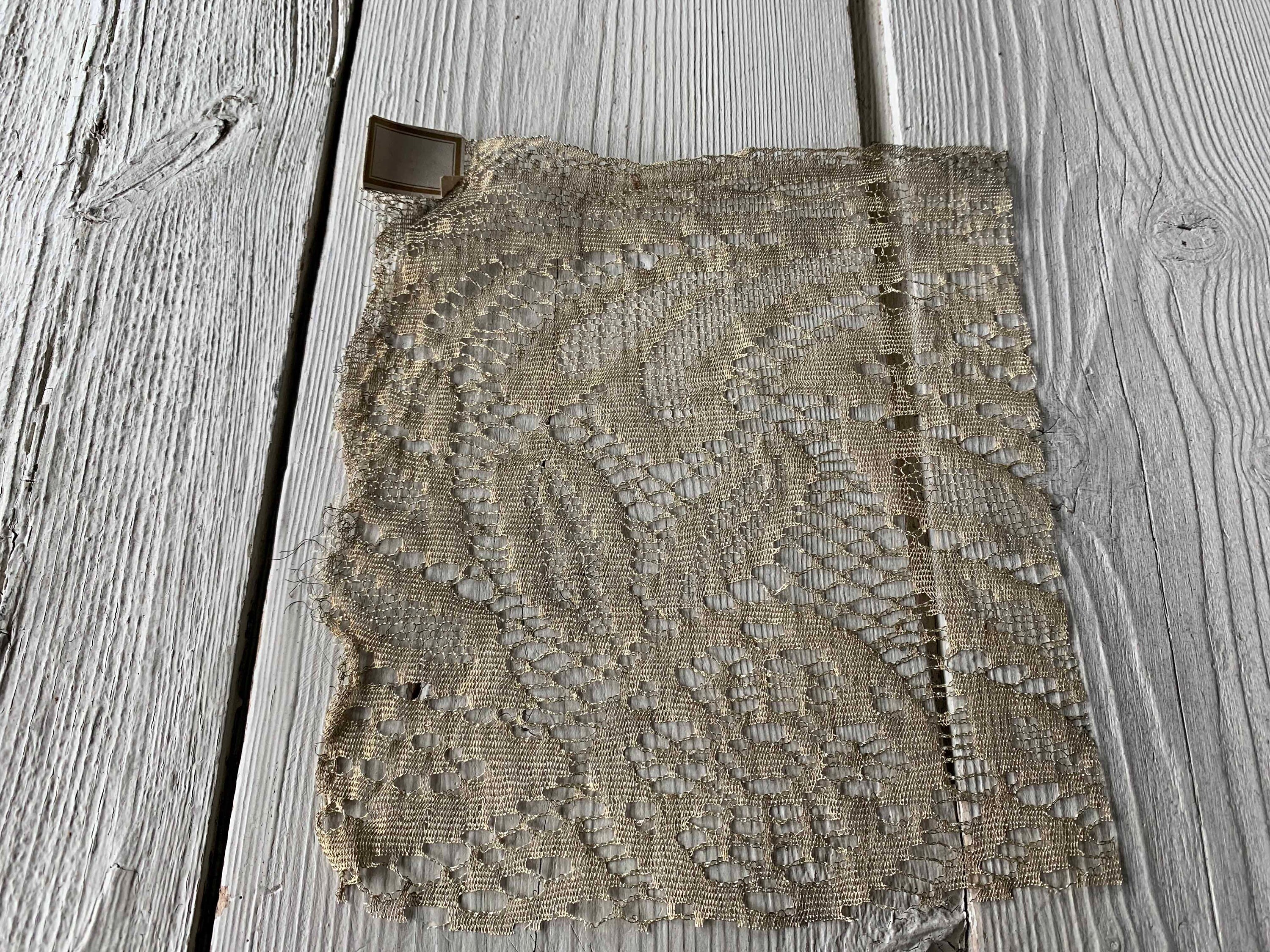 One Antique French Metallic Lace Sample ref: A-7231 Box 8 - Etsy