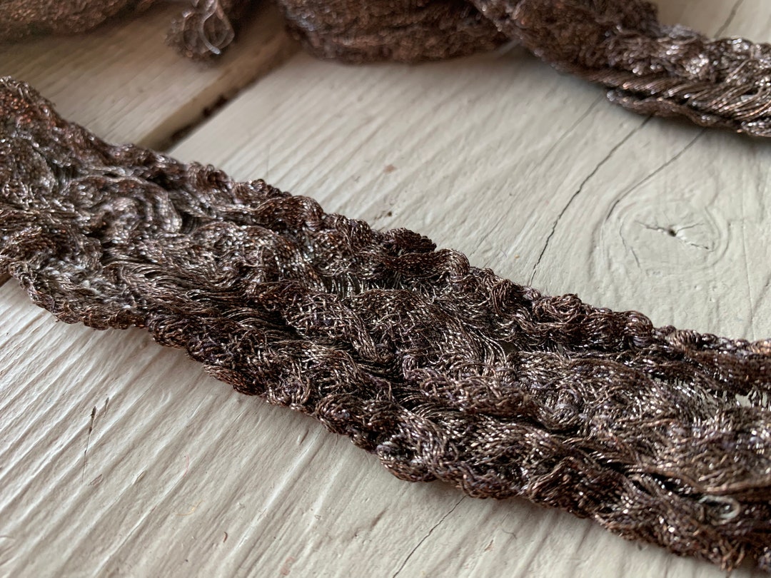 By the 1/2 Yard 19th Century Silver Metallic Trim Braid Victorian Era ...
