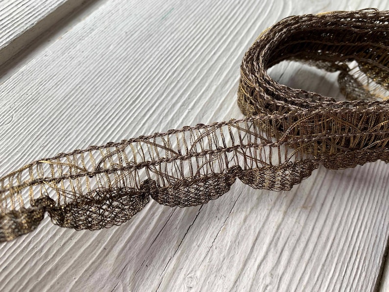 By the 1/2 Yard 1920s Metallic Mesh Trim Please Read All Item Details ...