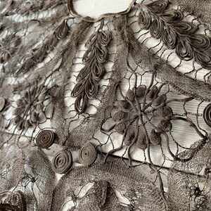 25 Inches Diameter French Victorian Antique Metallic Mesh Textile ...