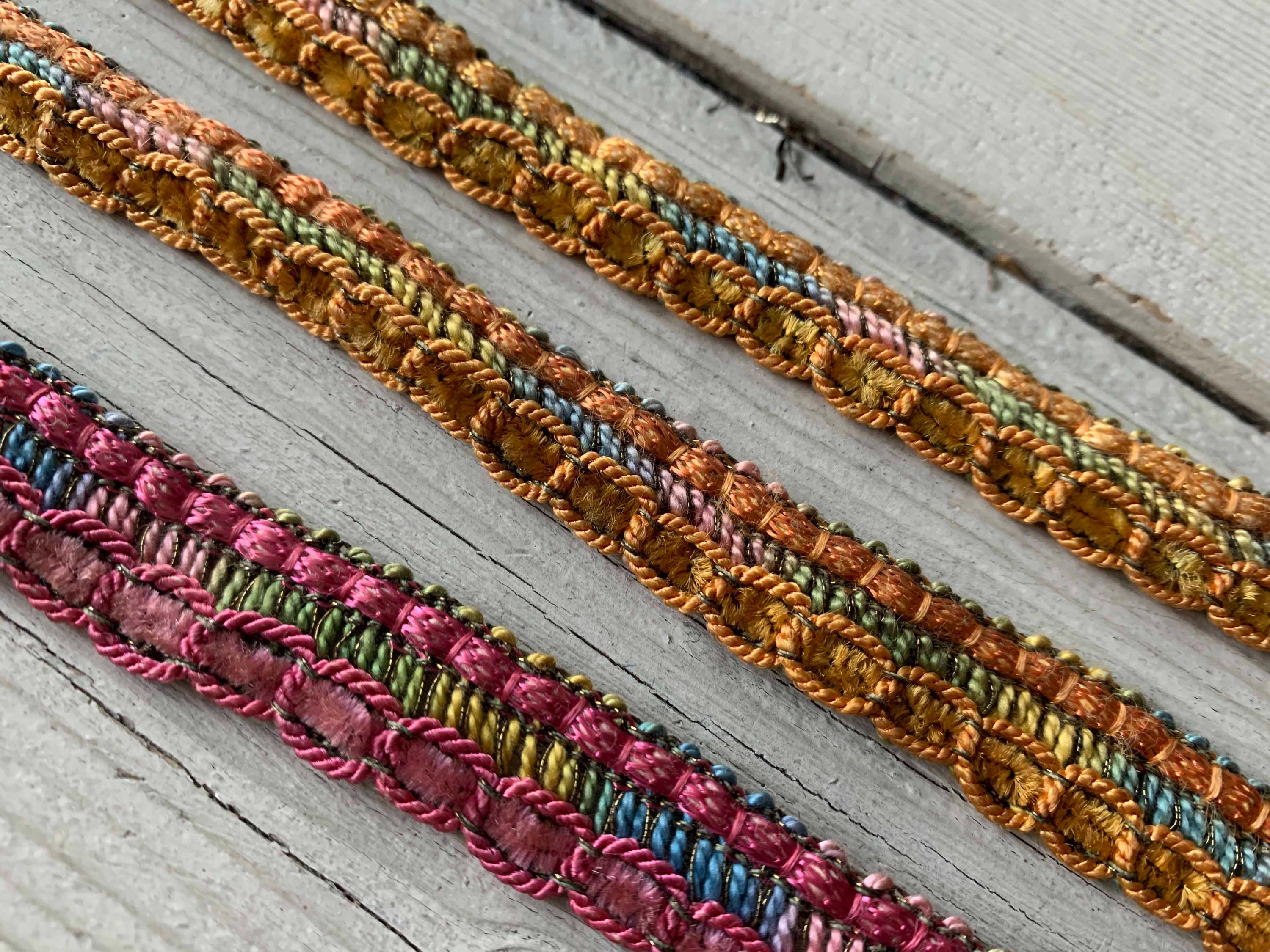 Select a Length Antique Braid With Chenille and Metallic Thread Accents ...