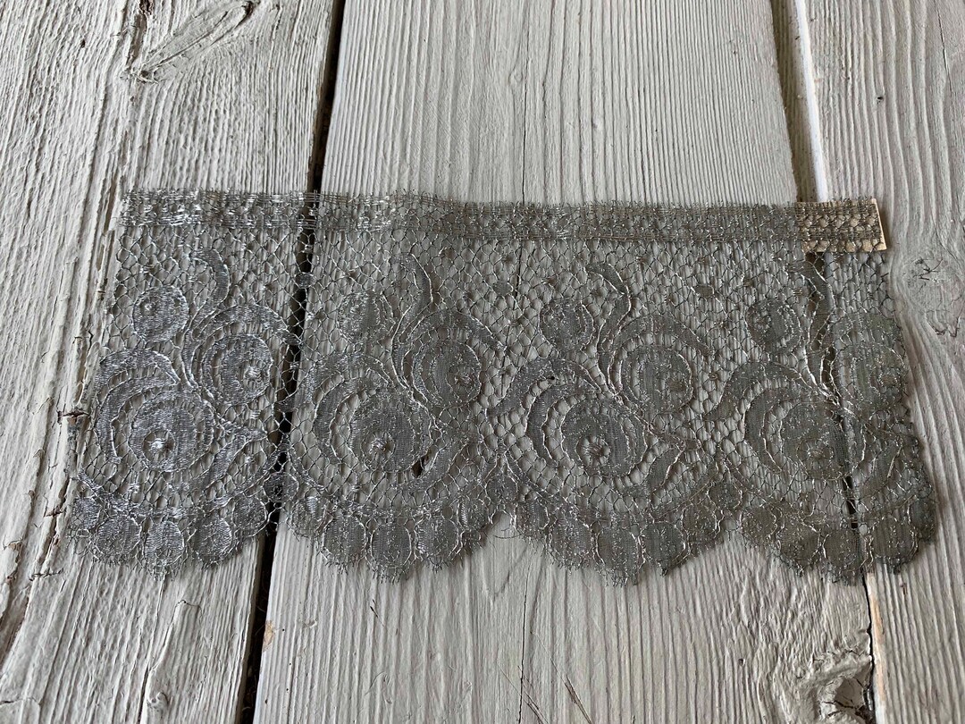 Antique French Metallic Lace Sample ref: A-3296/5 Box 4 - Etsy