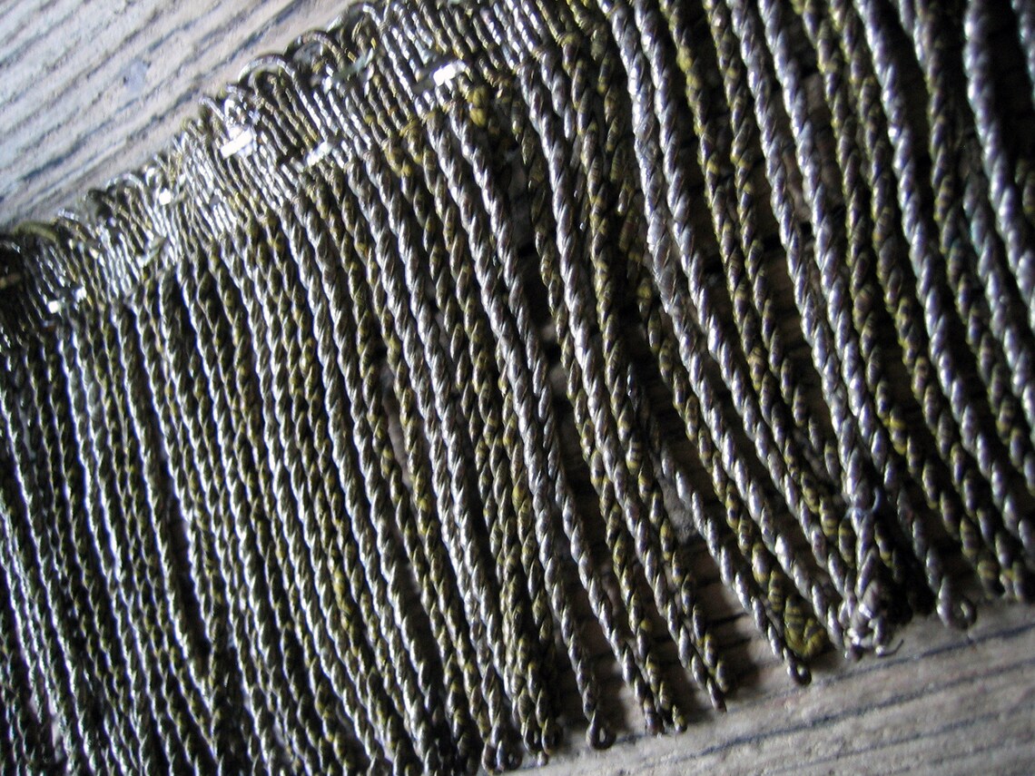 1/2 Yard 19th Century Victorian Metallic Fringe Cotton Cording Wrapped ...