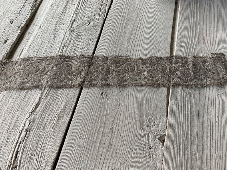 20 Inches Antique Metallic Lace Piece (ref: A-3702/18 Box 8) - Etsy
