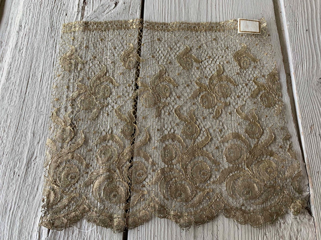 Antique French Metallic Lace Sample ref: A-3296/1 Box 4 - Etsy