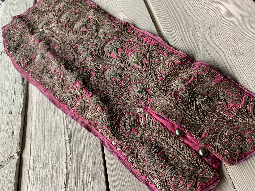 One Antique Matador Costume Stumpwork Applique Fragment Pant Leg Front ...