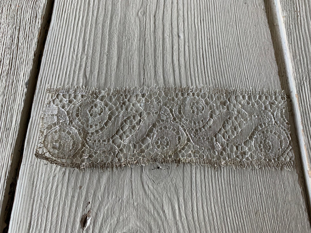 Antique French Metallic Lace Sample ref: A-3296/8 Box 4 - Etsy