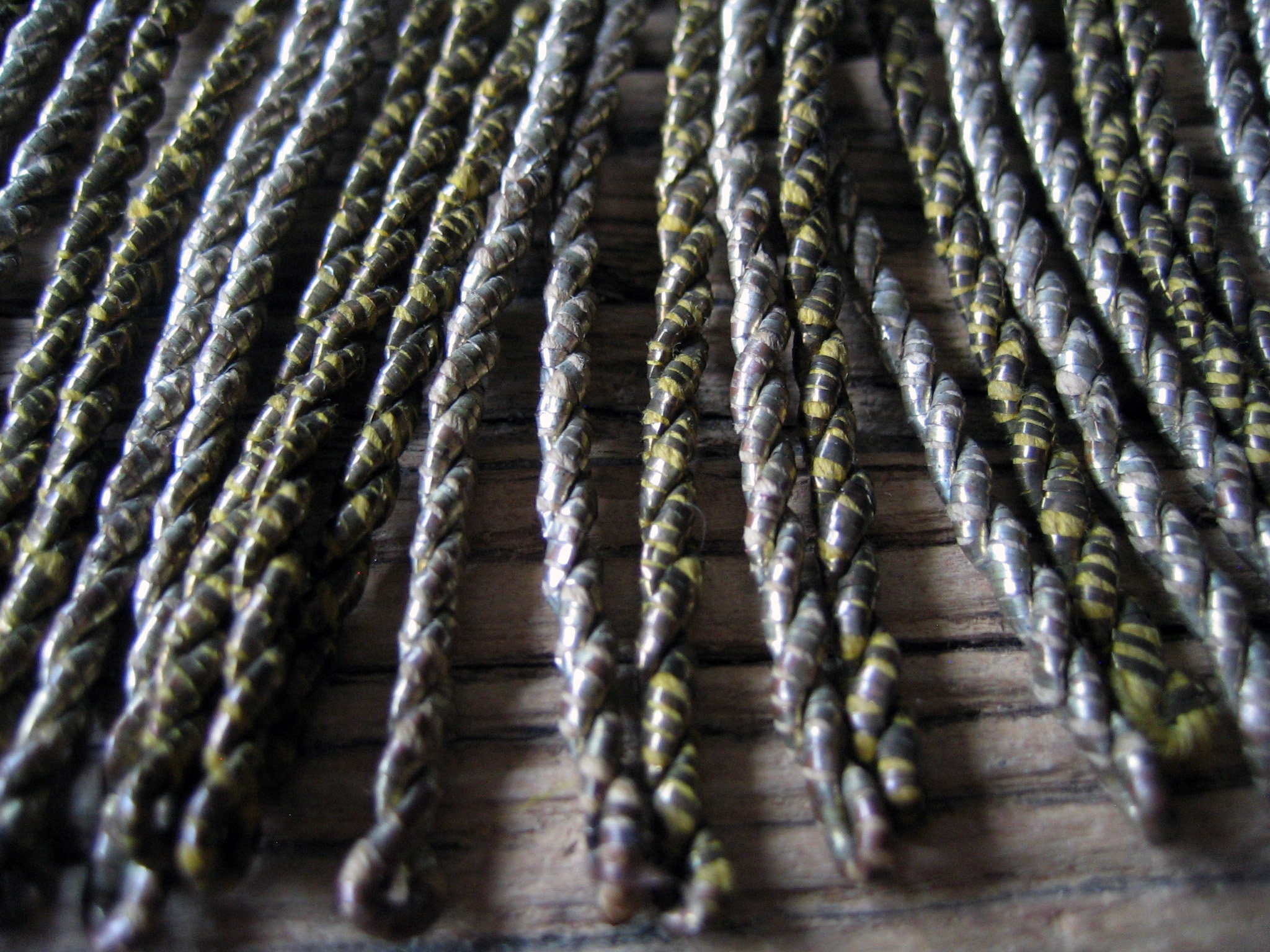 1/2 Yard 19th Century Victorian Metallic Fringe Cotton Cording Wrapped ...