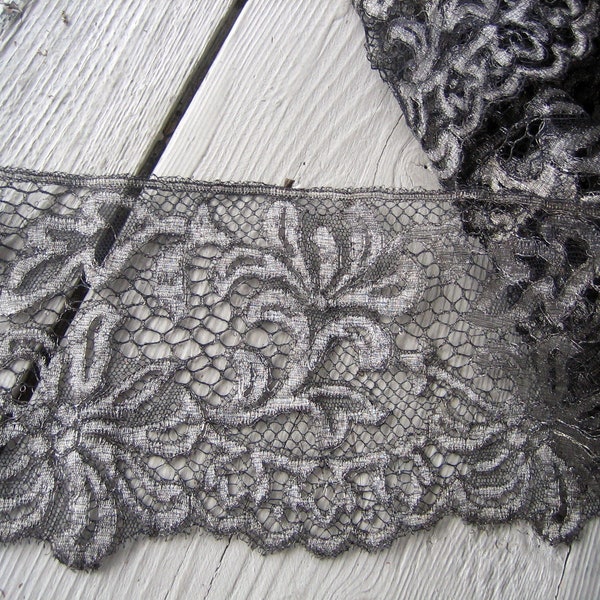 Silver Metallic Lace - Etsy