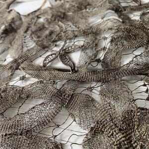 26 Inches Diameter French Victorian Antique Metallic Mesh Textile ...