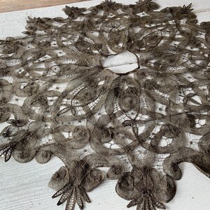 26 Inches Diameter French Victorian Antique Metallic Mesh Textile ...
