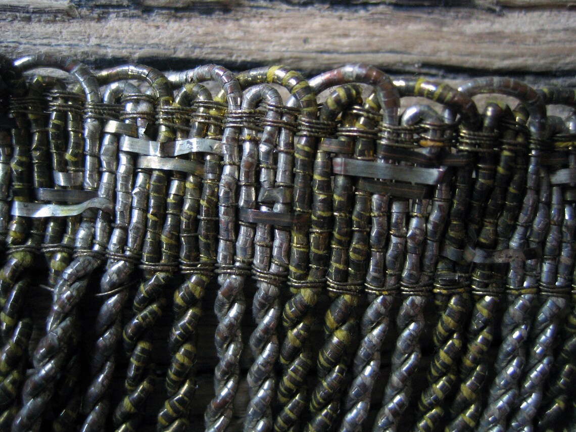 1/2 Yard 19th Century Victorian Metallic Fringe Cotton Cording Wrapped ...