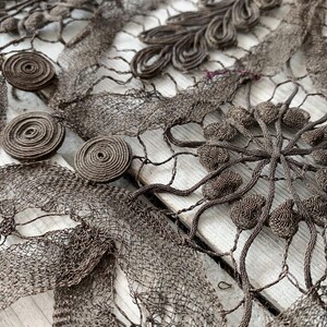 25 Inches Diameter French Victorian Antique Metallic Mesh Textile ...
