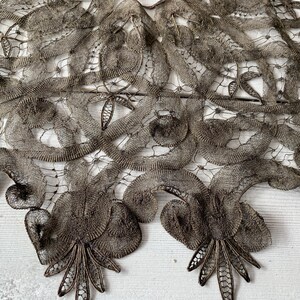26 Inches Diameter French Victorian Antique Metallic Mesh Textile ...